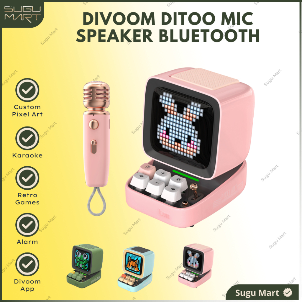 Jual Divoom Ditoo Mic Speaker Bluetooth With Led Pixel Art | Speaker ...