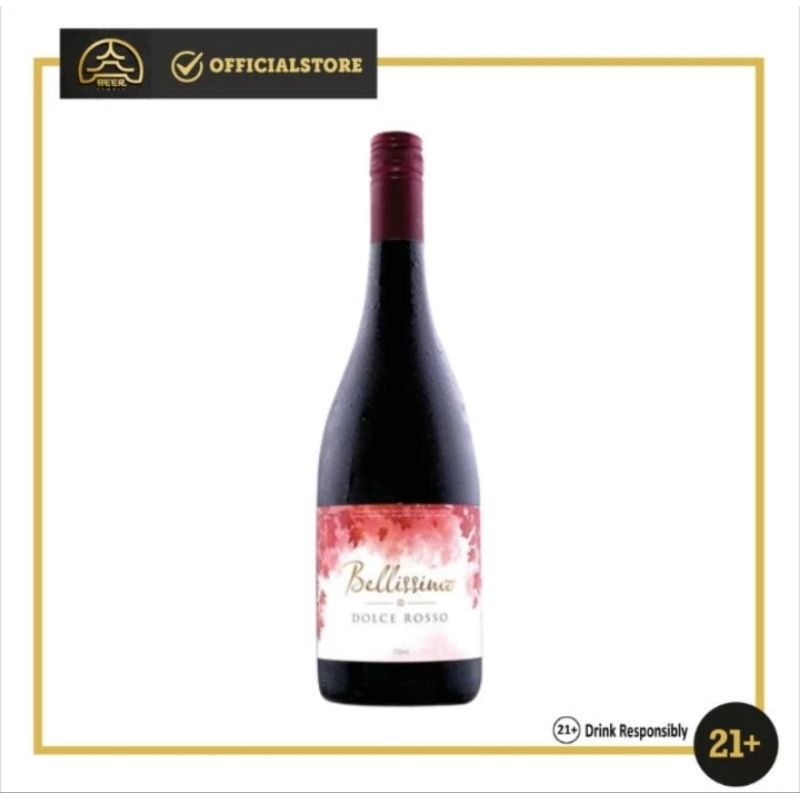 Jual bellissimo dolce rosso sweet sparkling red wine 750ml | Shopee ...
