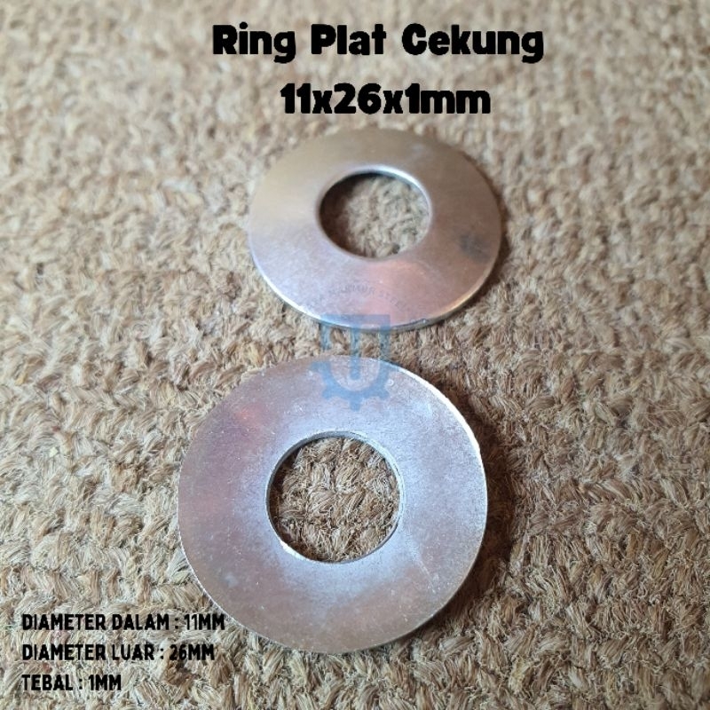 Jual JMS Ring Plat M10 10×26×1 tebal 1mm Cekung Cembung Waser Wasser ...