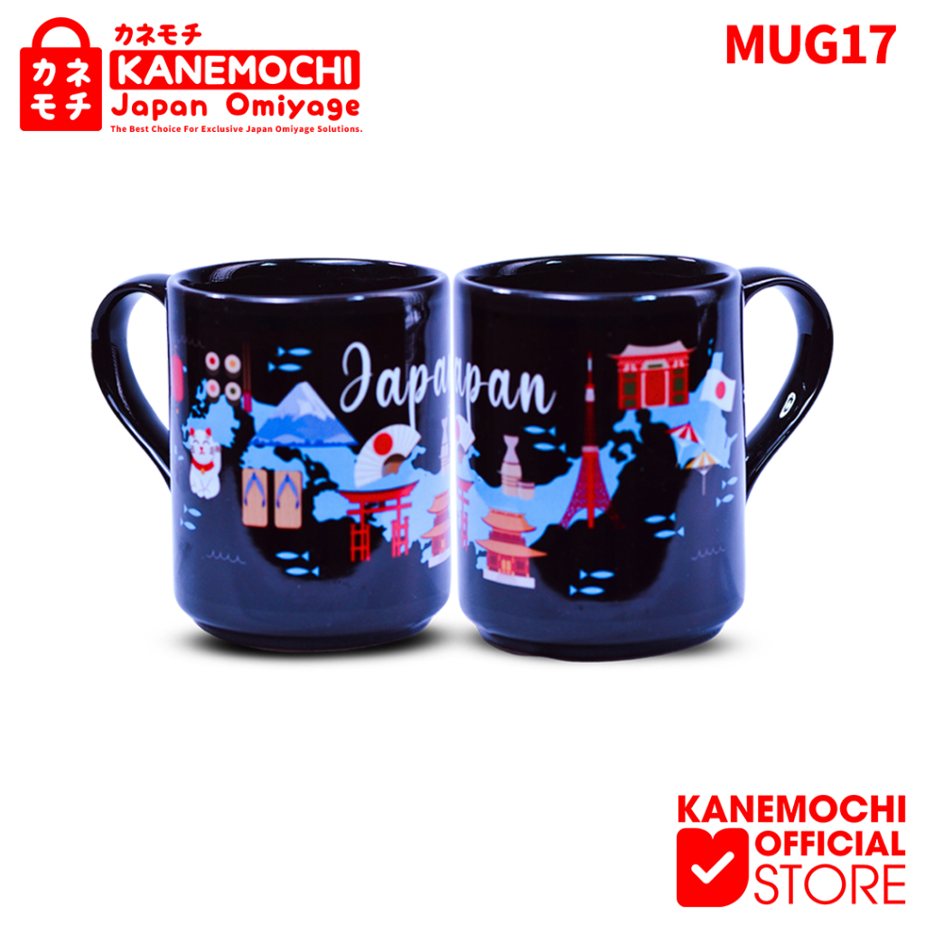 Jual KANEMOCHI MUG KERAMIK BLACK SOUVENIR KHAS JEPANG - Nihon Poi ...