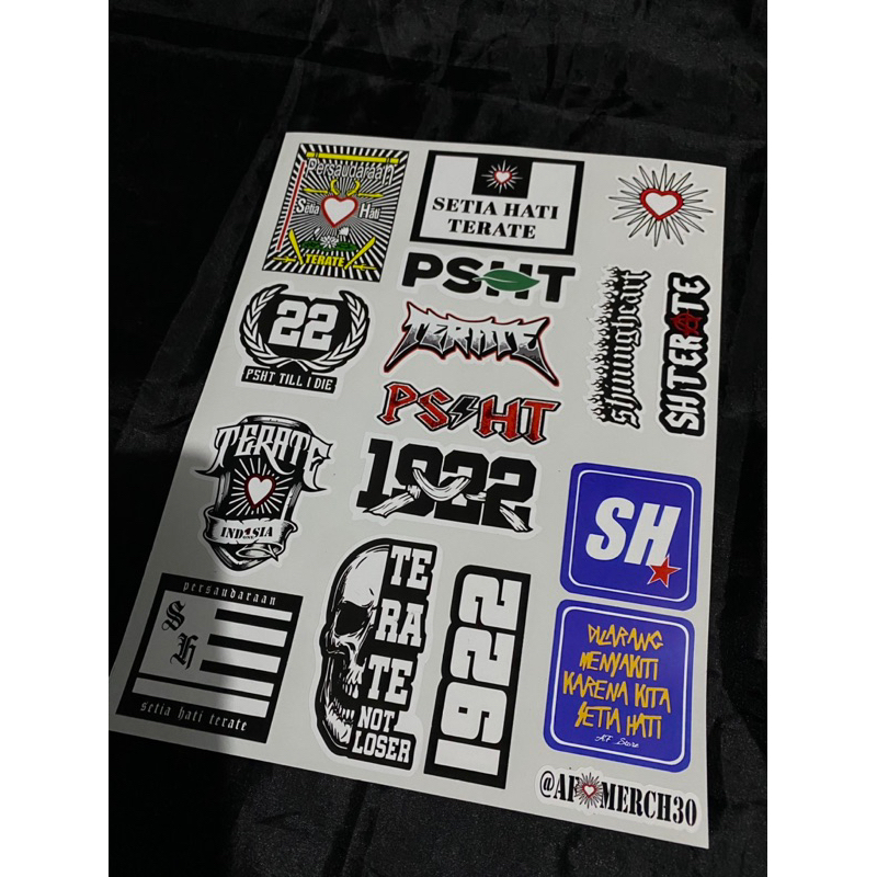Jual (isi 16) stiker cutting PSHT siap tempel anti air/ Stiker PSHT ...