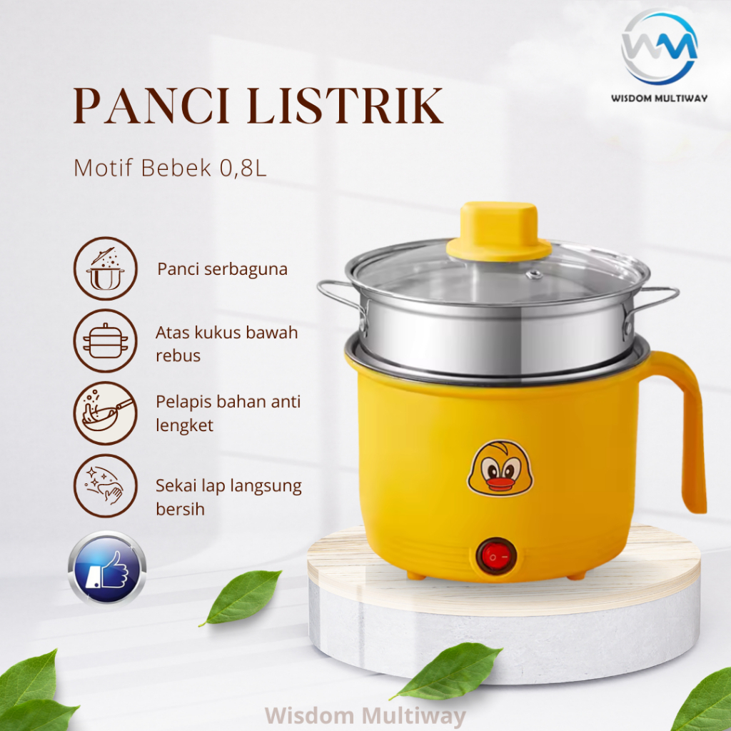 Jual Panci Listrik Serbaguna Bebek Kuning Elektrik Cooker Multifungsi 0 ...