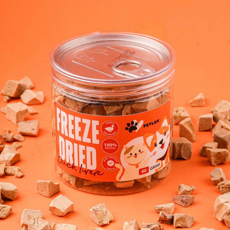 Jual PETLUV Freeze Dried Duck Liver - Snack Kucing dan Anjing ( Hati ...
