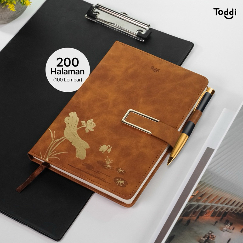 Jual Toddi Buku Jurnal Leather Notebook Diary A5 80GSM 200 Halaman ...