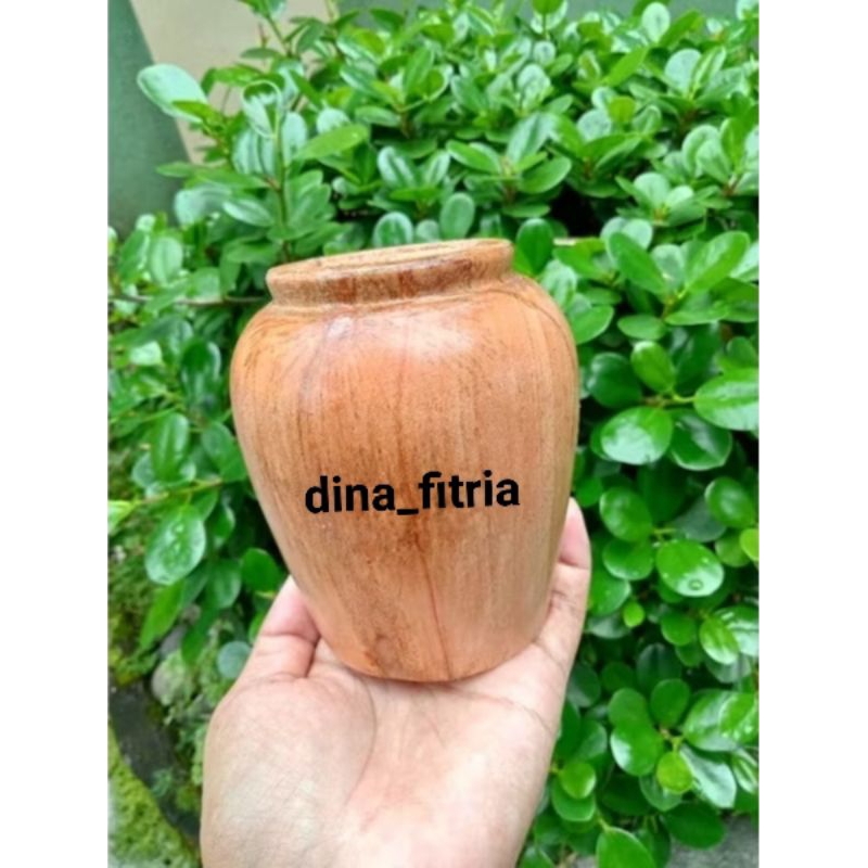 Jual vas bunga motif guci kayu mahoni | Shopee Indonesia