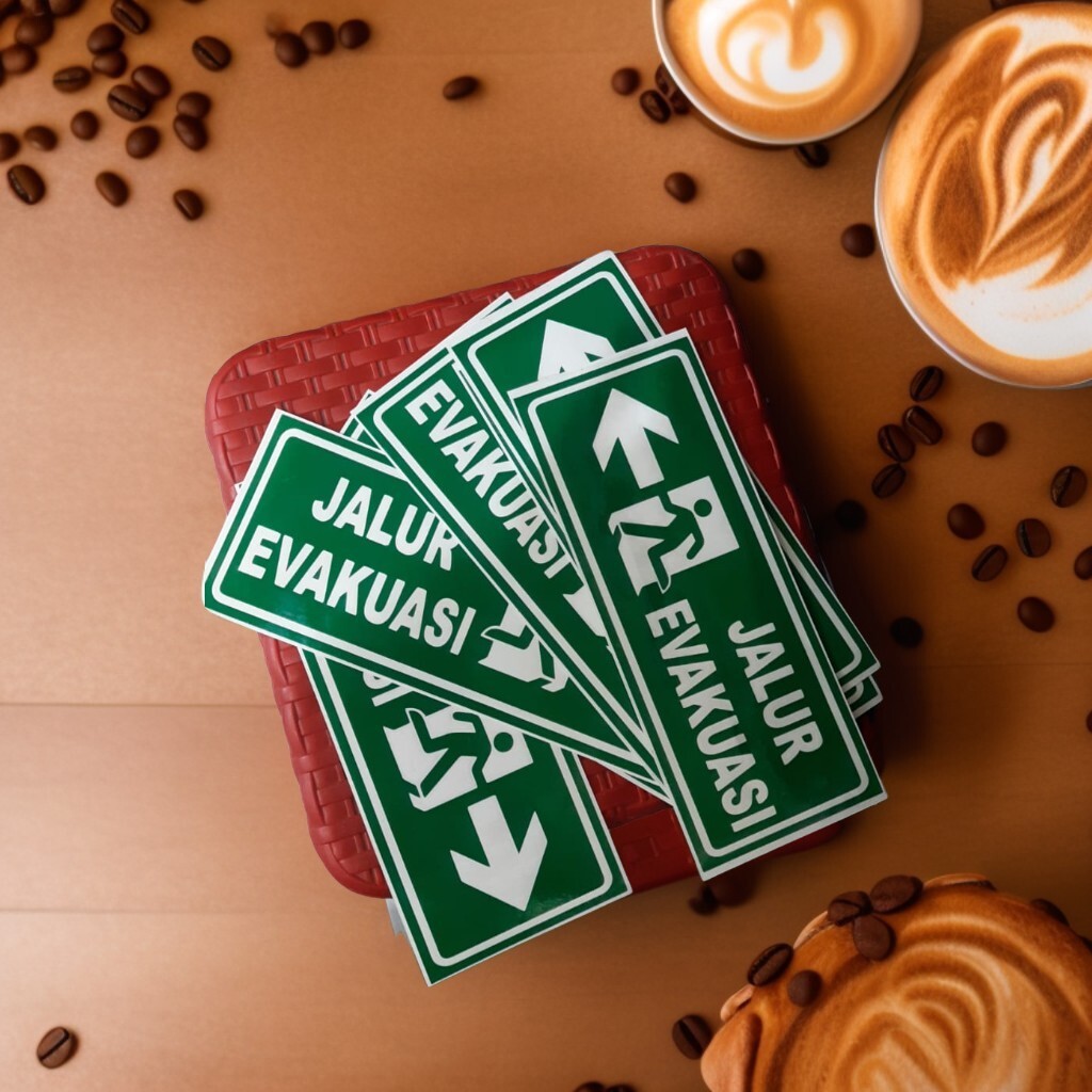 Jual STIKER JALUR EVAKUASI UNTUK GEDUNG PABRIK, KANTOR, RUMAH SAKIT, RUMAH BAHAN TERBAIK Sticker ...