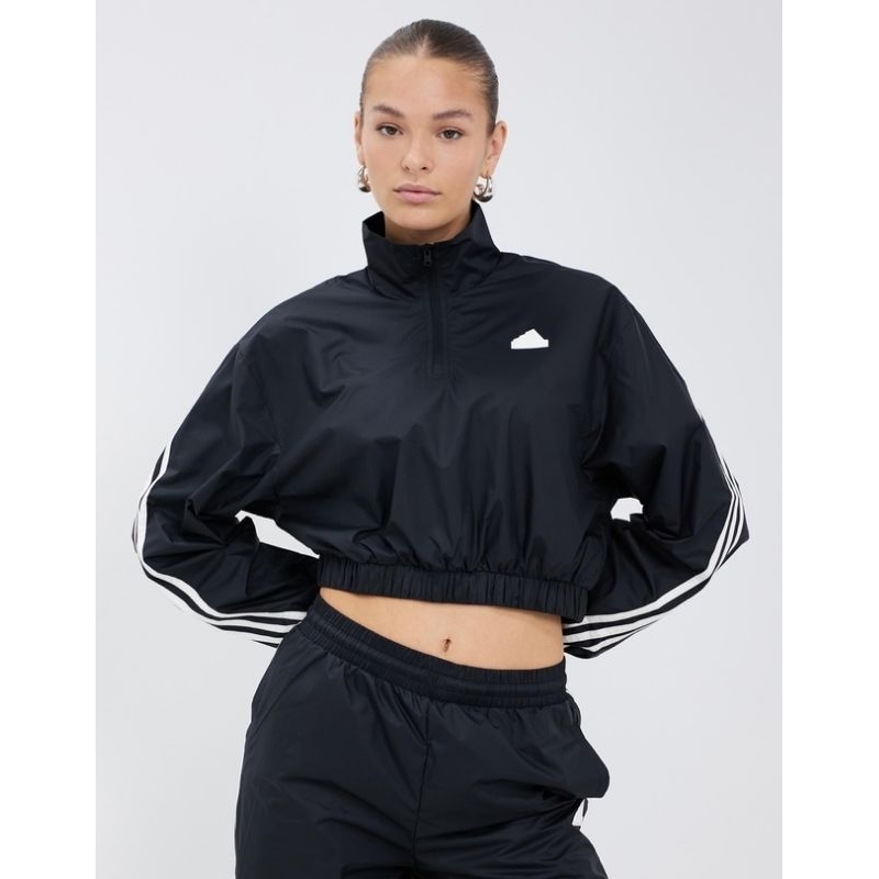 Jual ADIDAS FUTURE ICONS 3-STRIPES WOVEN 1/4 ZIP JACKET IB4153 ORIGINAL ...