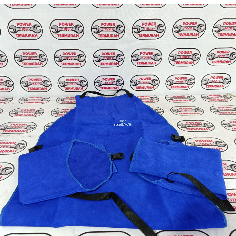 Jual Apron Las Set Bahan Kulit GOSAVE Baju Las Safety Celemek Las ...