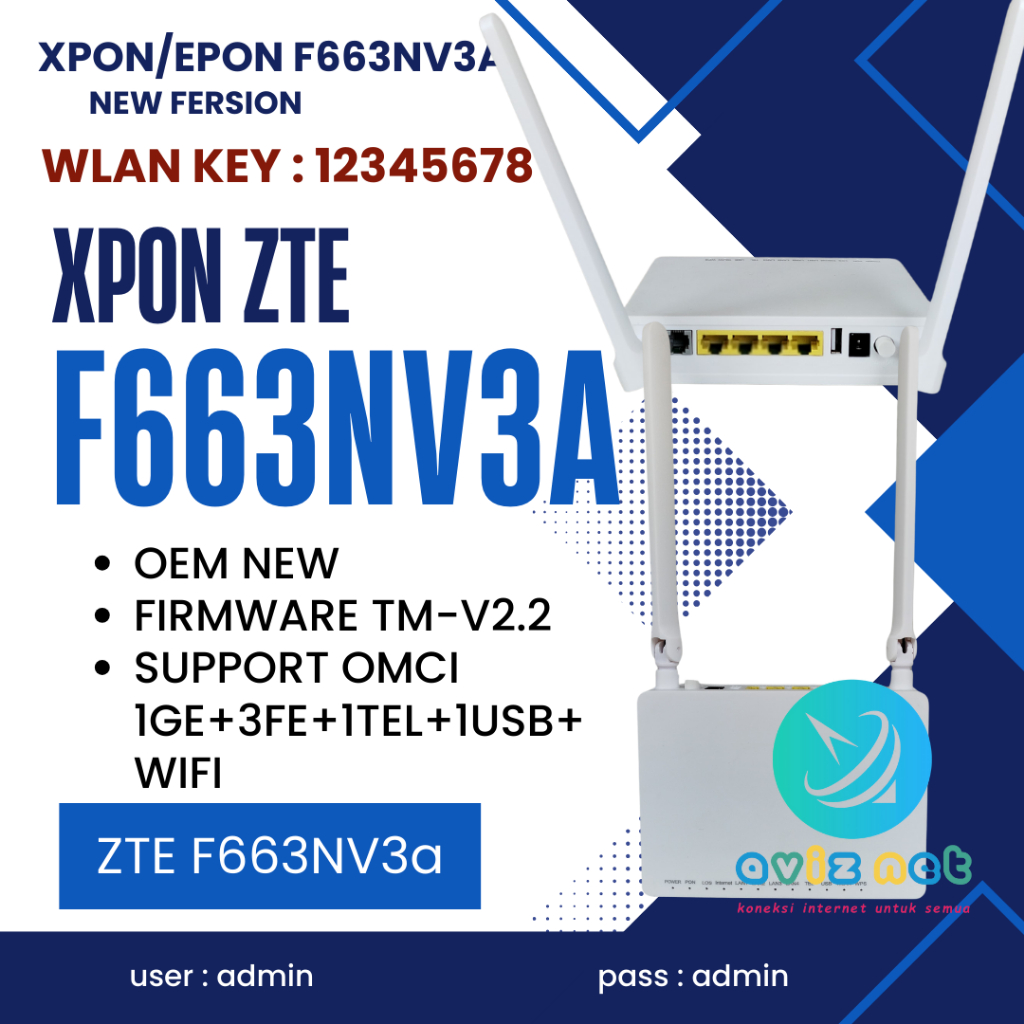 Jual ZTE F663NV3A + ADAPTOR XPON EPON KUALITAS BAGUS | Shopee Indonesia