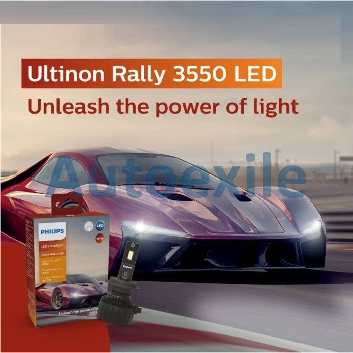 Jual Philips Ultinon Rally 3550 LED HL H4 H7 H11 HB3 HB4 HIR2 12V 24V ...