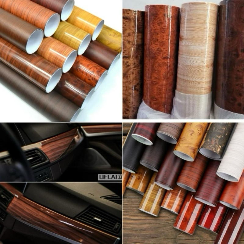 Jual Stiker interior /Scolet kayu/skotlet kayu Lebar 50cm | Shopee ...
