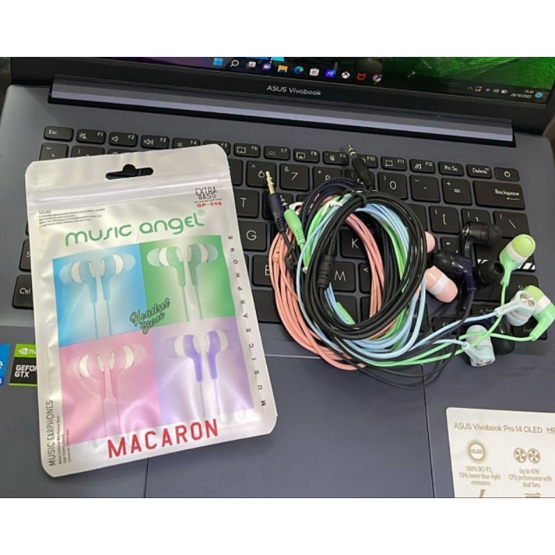 Jual HF Headset Music Angel Macaron | Shopee Indonesia