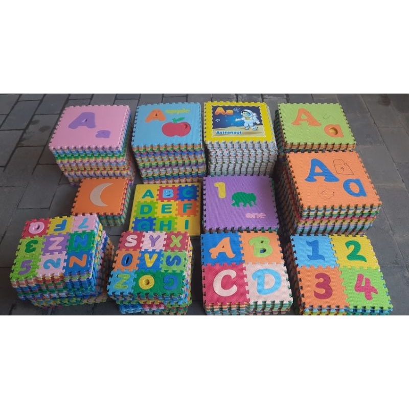 Jual Karpet puzzle evamat Abjad mini /Angka dan Symbol /Alas bermain ...