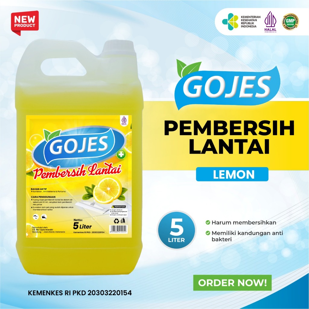 Jual Pembersih Lantai Lemon GOJES 5 Liter | Shopee Indonesia