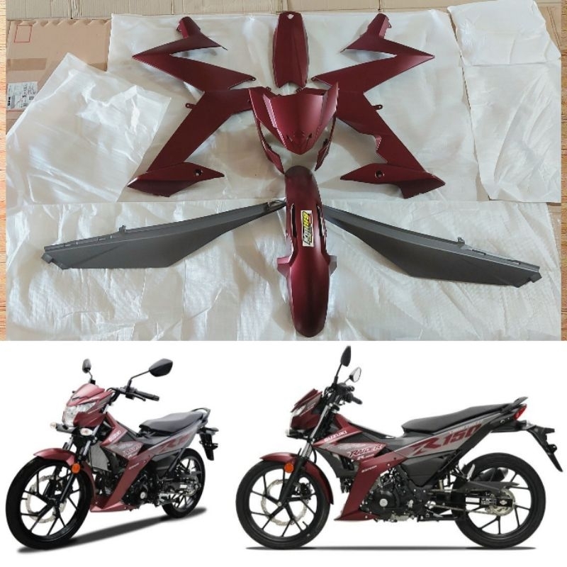 Jual Body Halus Fullset Raider FI 150 R Red Grey Merah Abu Pnp Satria ...