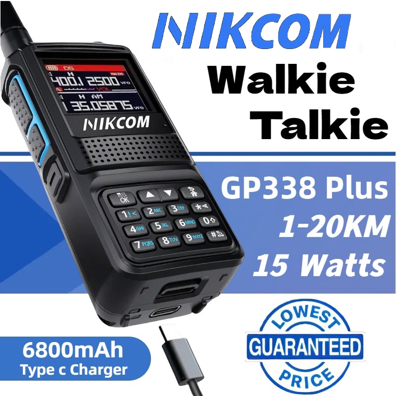 Jual NIKCOM 15W Power walkie-talkie padat FM radio AM Frekuensi replikasi Pengisian daya Tipe-C ...