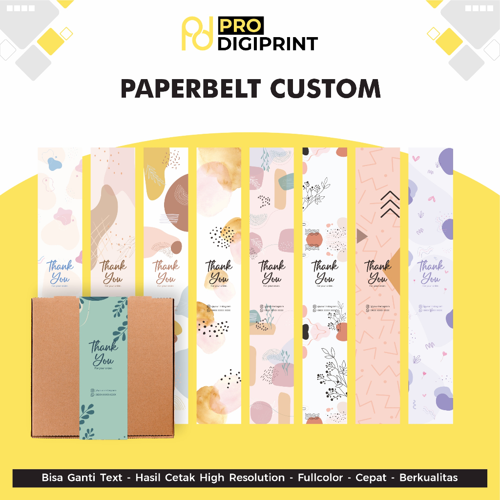 Jual Cetak Paper Belt - Packaging Sleeve Custom Ukuran 5 x 30,5 cm / 7 ...