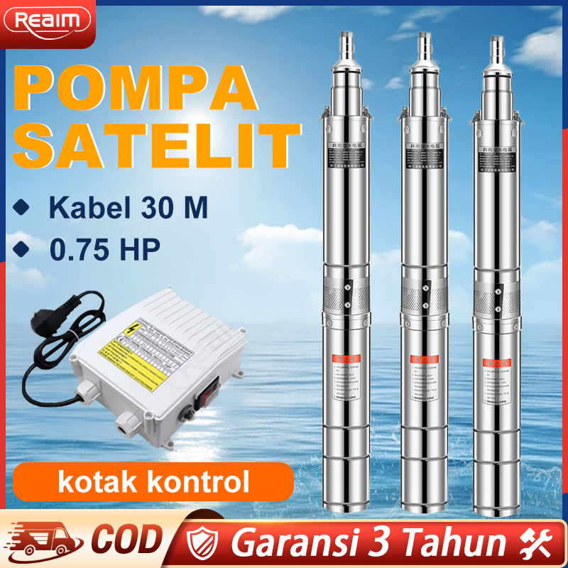 Jual REAIM Pompa Satelit 0.75HP - 550 Watt -kabel tersambung 30m pompa ...