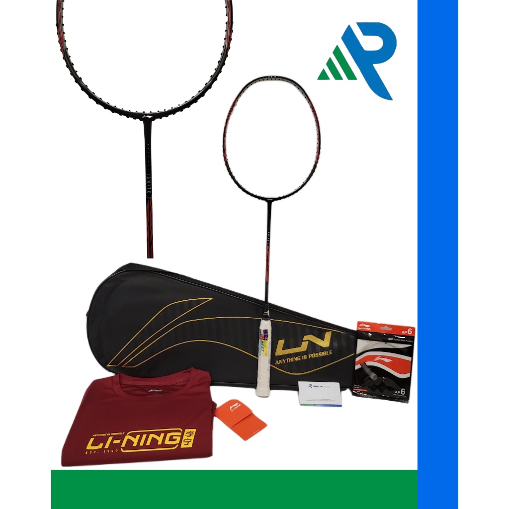 Jual Raket Badminton LI NING IGNITE 7 (free kaos dan senar) | Shopee ...