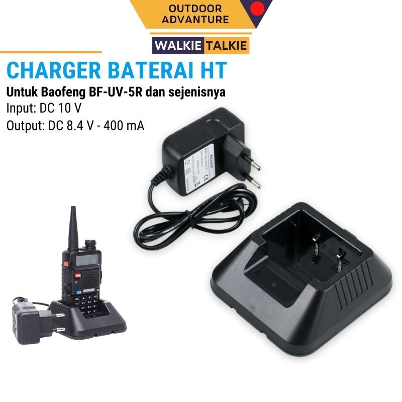 Jual Charger HT Walkie Talkie Battery Charger for Baofeng BF-UV-5R - Hitam | Shopee Indonesia