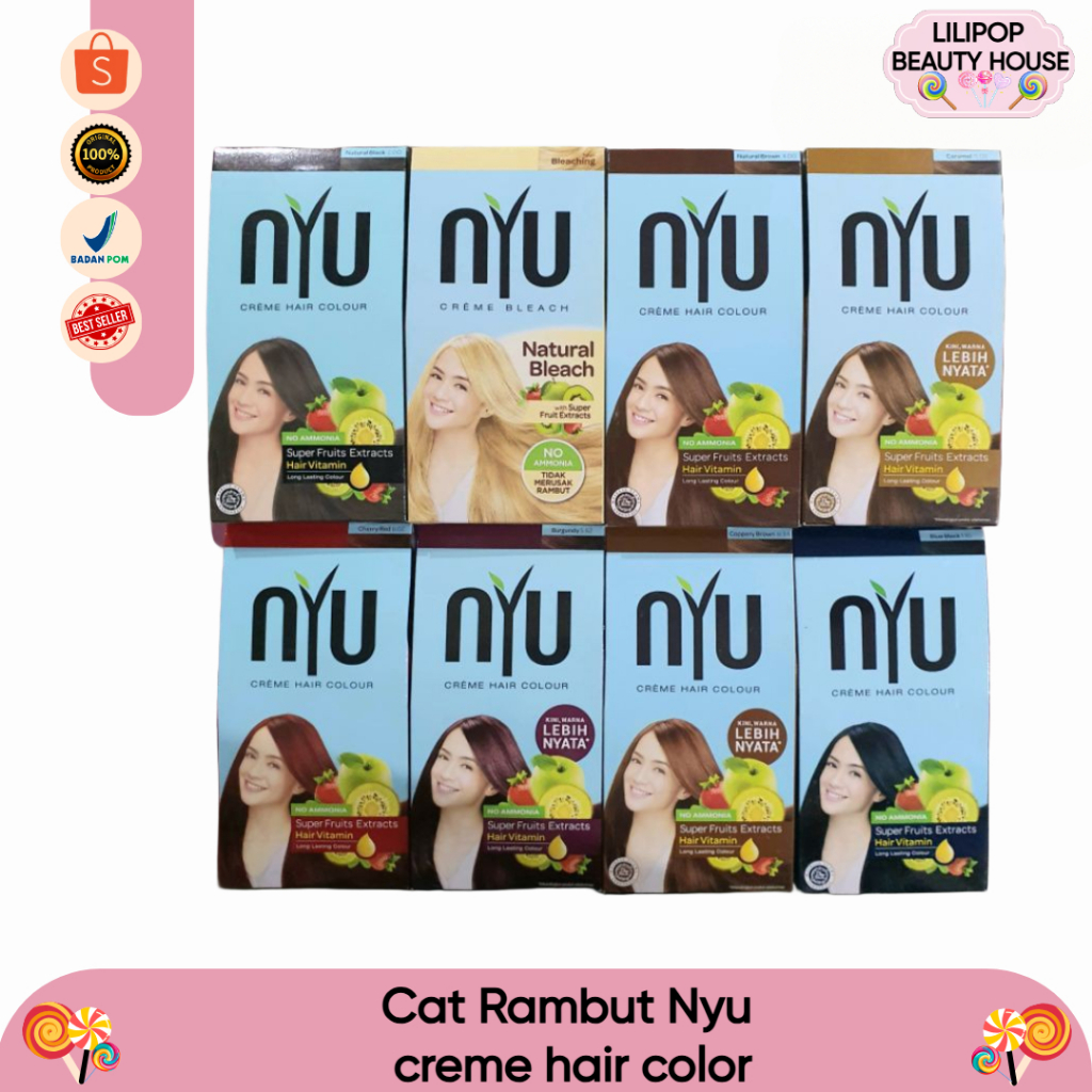 Jual Cat Rambut Nyu creme hair color | Shopee Indonesia