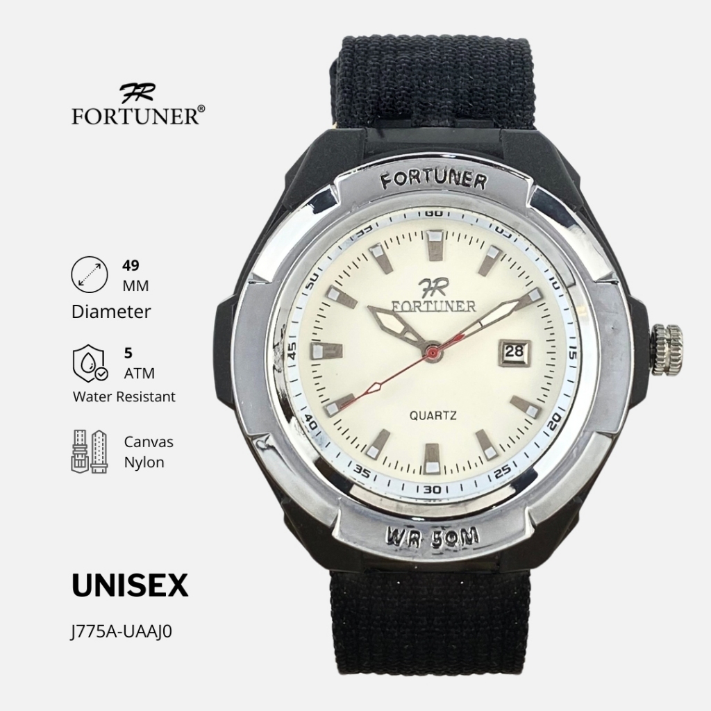 Jual Fortuner Jam Tangan Analog Pria-Wanita Unisex Tahan Air Kanvas ...