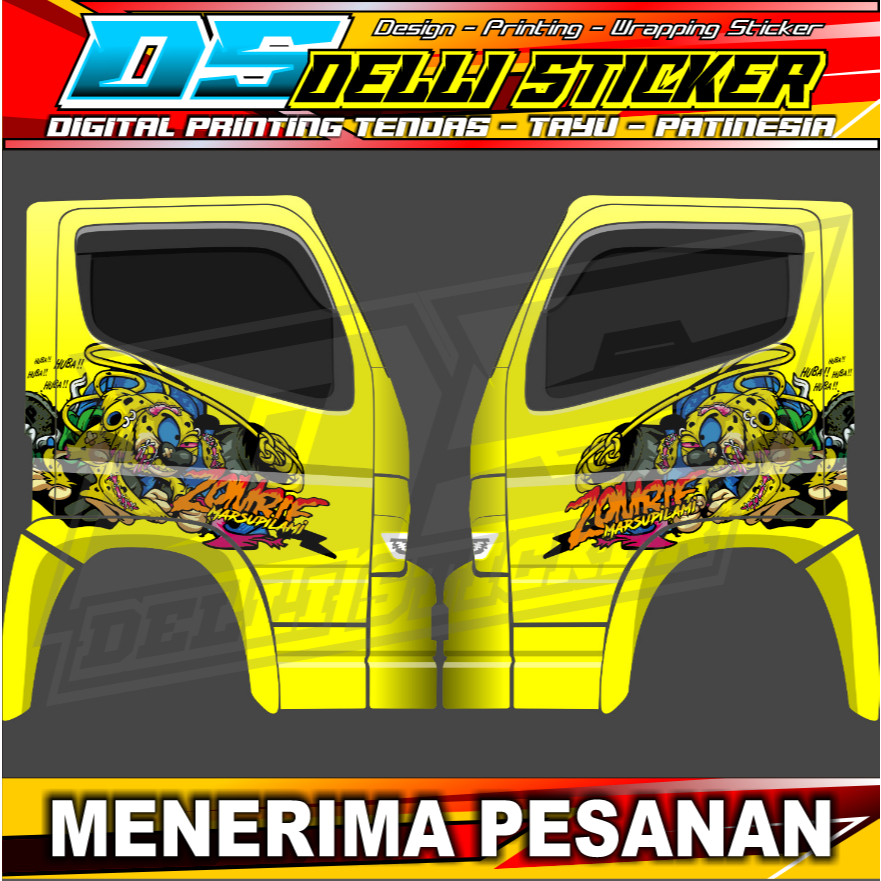 Jual Stiker Pintu Samping Kanan Kiri Truk Canter Gambar Marsupilami ...