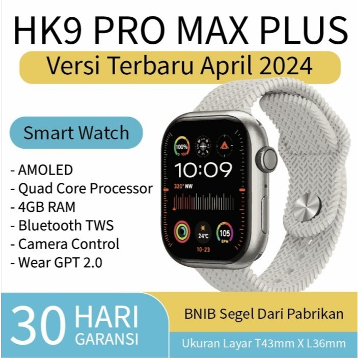 Jual HK9 Pro Max Plus Gen 6 Versi April 2024 Titanium Amoled Smart ...
