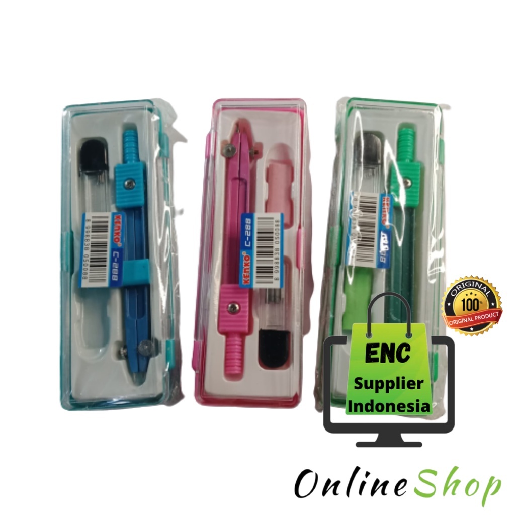 Jual Compass Set C- 288 ms 25 pencil cetrek per set KENKO | Shopee ...