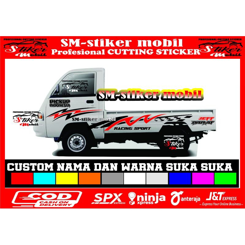 Jual stiker mobil pick up carry L300 gran max stiker variasi body pick ...