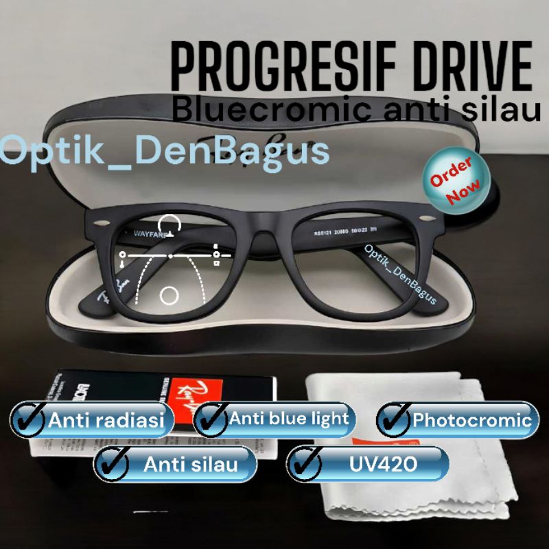 Jual kacamata progresif bluecromic drive anti silau/kacamata pria ...