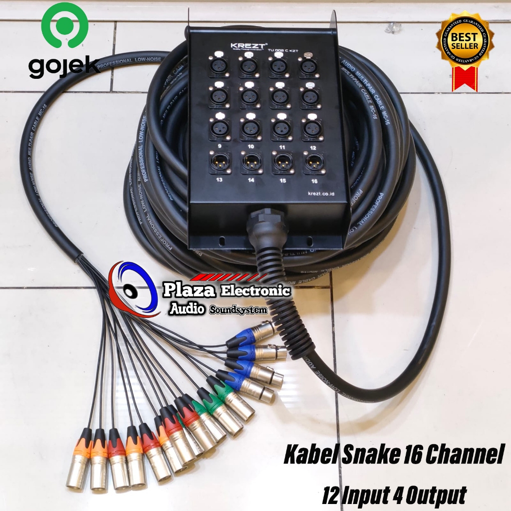 Jual Snake Kabel Isi 16ch Lengkap + Stage Box Merek KREZT Panjang 20 ...