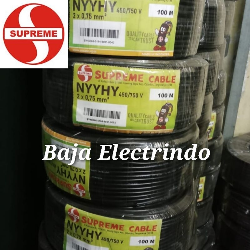 Jual Kabel Serabut isi 2 NYYHY/NYMHY 2X0,75mm SUPREME @100m NYYHY 2x0.75 2x0,75 2x0.75mm ...