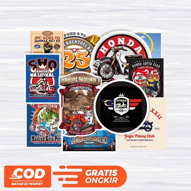 Jual stiker acara C70 - C80/sticker event komunitas honda c70 c80 ...