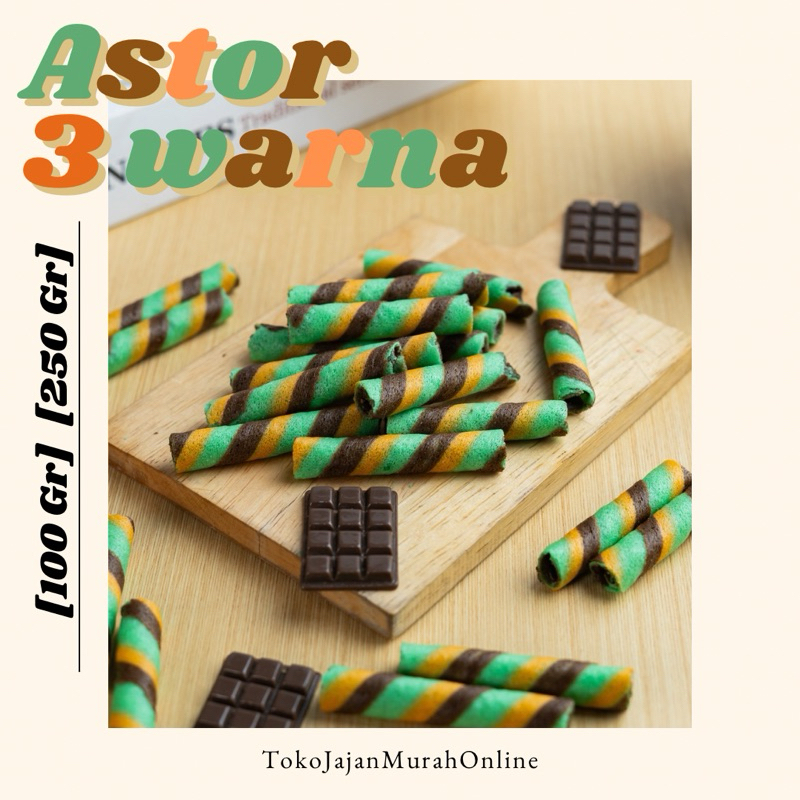 Jual Snack Astor Twister Manis Rainbow Rasa Greentea Coklat Kiloan ...