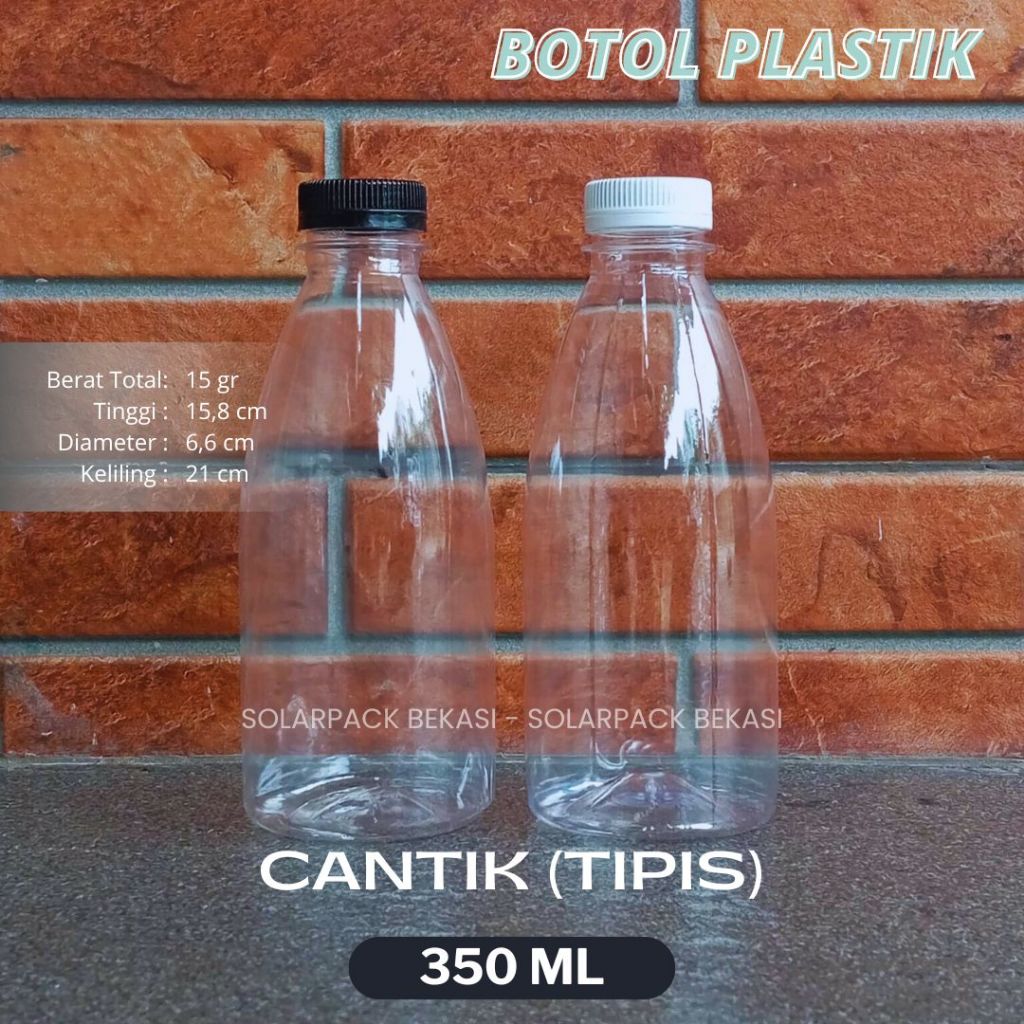 Jual Botol plastik PET 350ml cantik 14gr ekonomis minuman jus susu kopi ...