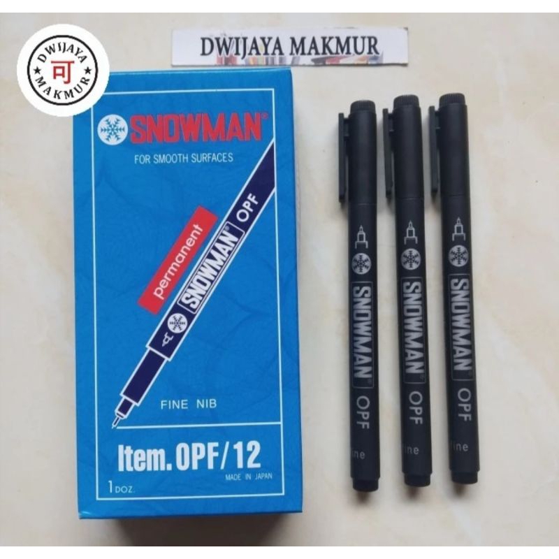 Jual Snowman Permanen OPF Fine NIB (12pcs) | Shopee Indonesia