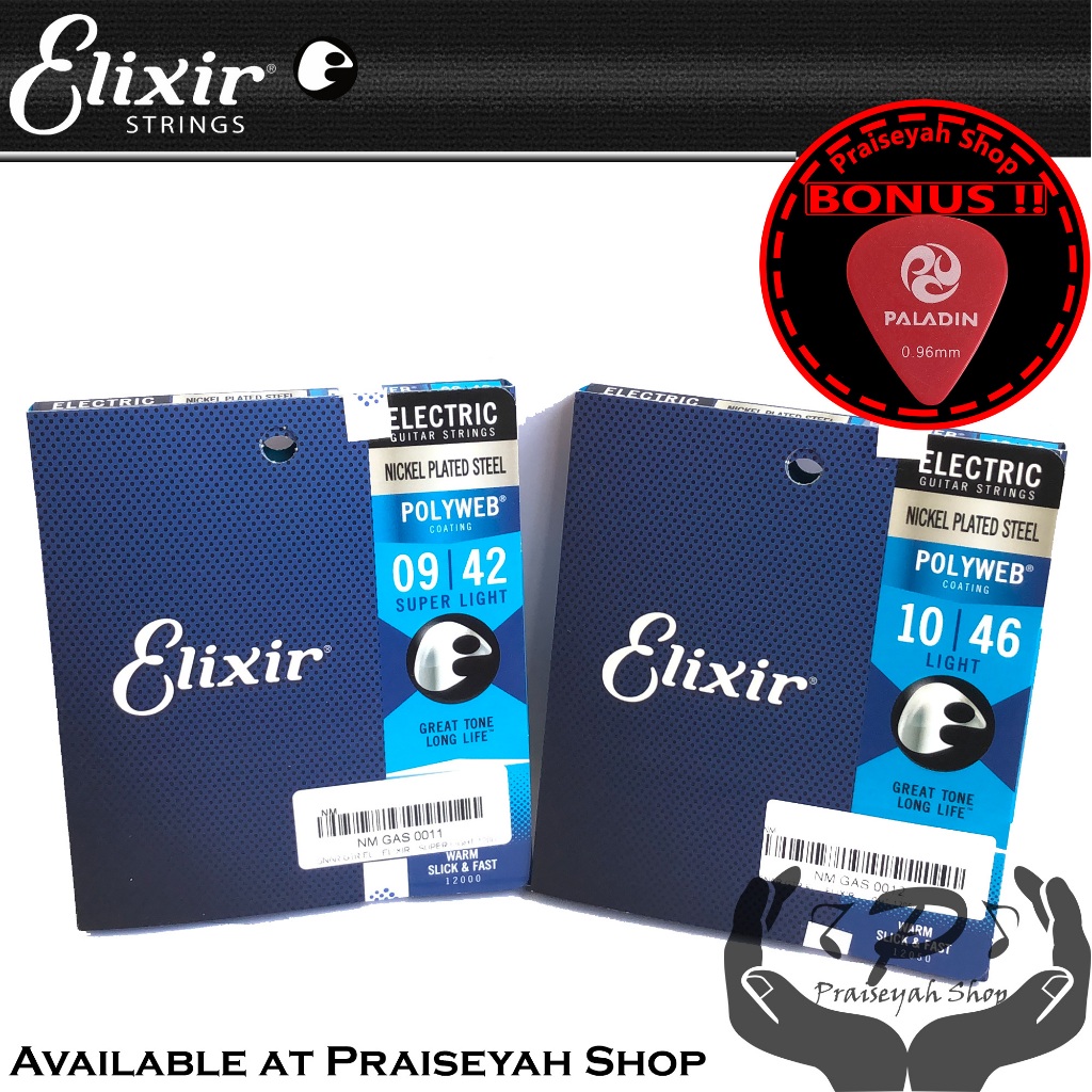 Jual Senar Gitar Elixir Polyweb 0.09 - 0.42 dan 0,10 - 046 Original ...