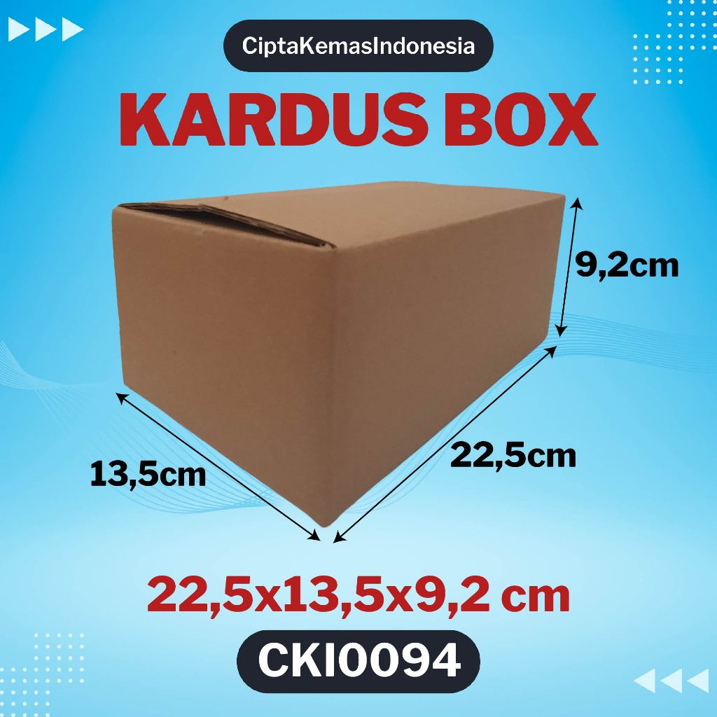 Jual Kardus Box Die Cut 22,5x13,5x9,2 cm Dus Packing Packaging Polos ...