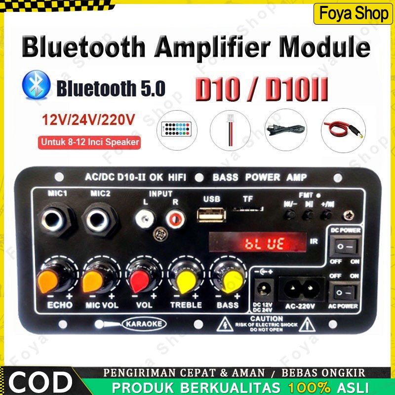 Jual 400W Amplifier Board 8-12 Inci Bluetooth Amplifiers HIFI BASS ...