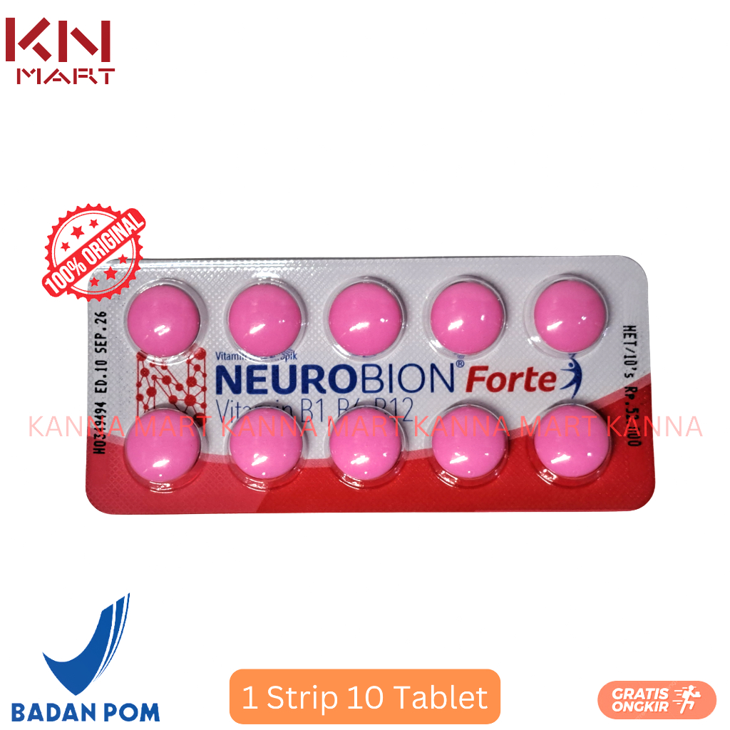 Jual Neurobion Forte 1 Strip 10 Tablet Merck Pink | Shopee Indonesia