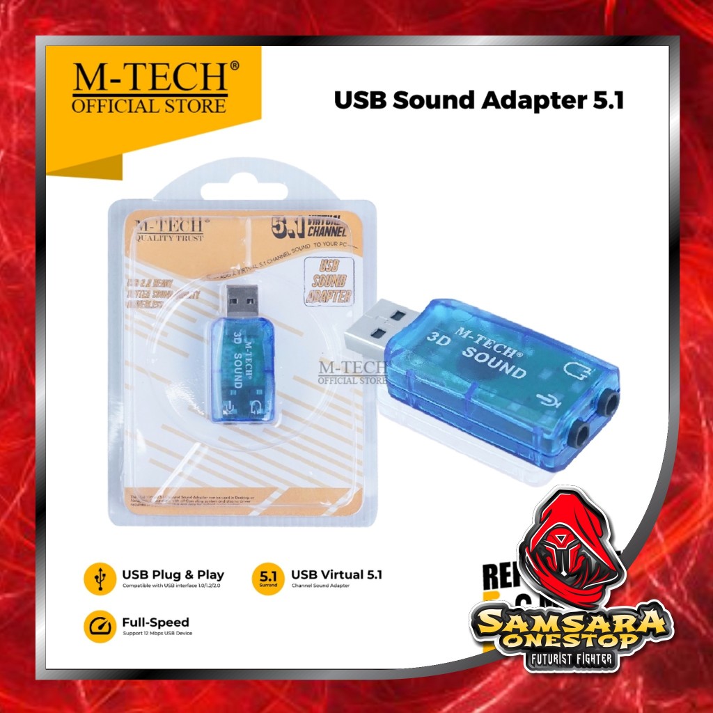 Jual USB Sound M-Tech 5.1 Sound Card | Shopee Indonesia