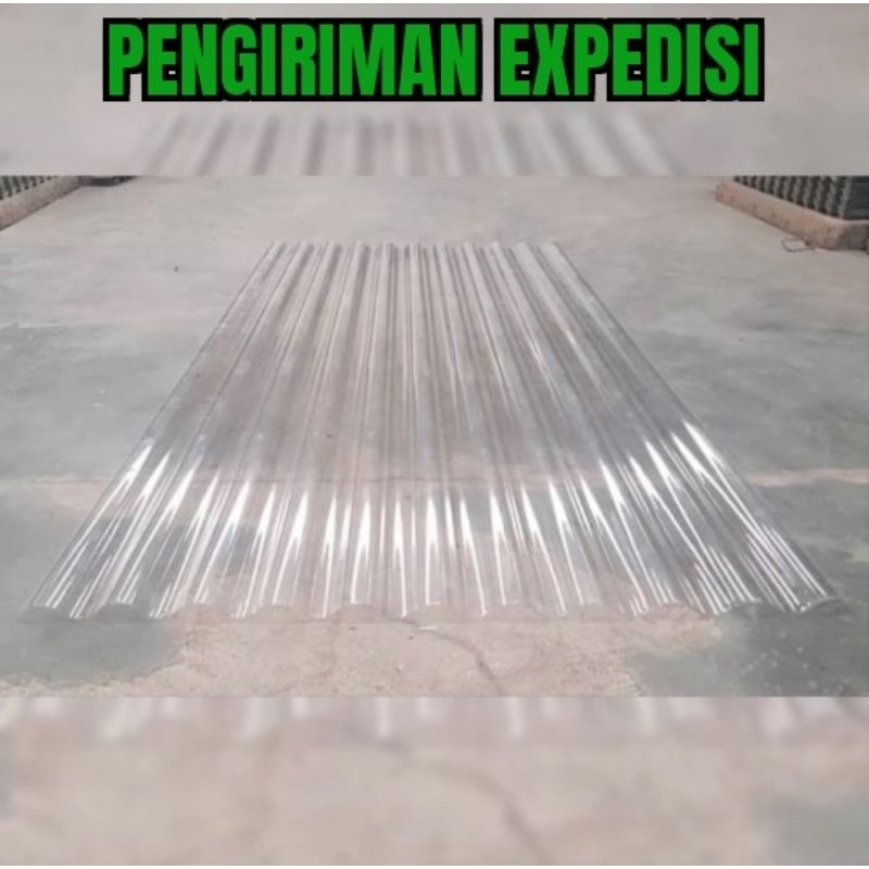 Jual EXPEDISI fiber/atap PVC gelombang transparan uk 1,5m/1,8m/2,1m/2 ...