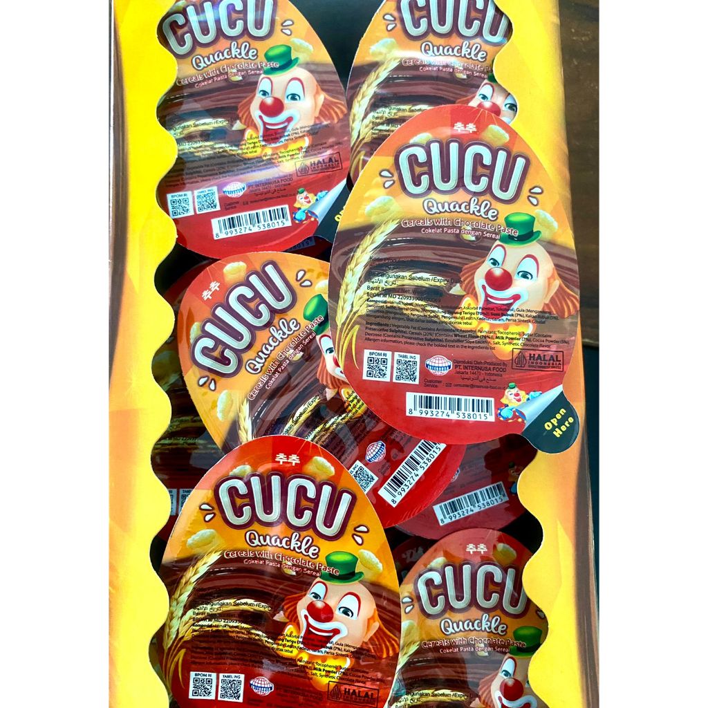 Jual CUCU QUACKLE CHOCOLATE PASTA DENGEN SEREAL (1 BOX isi 24PCS X 15GR ...