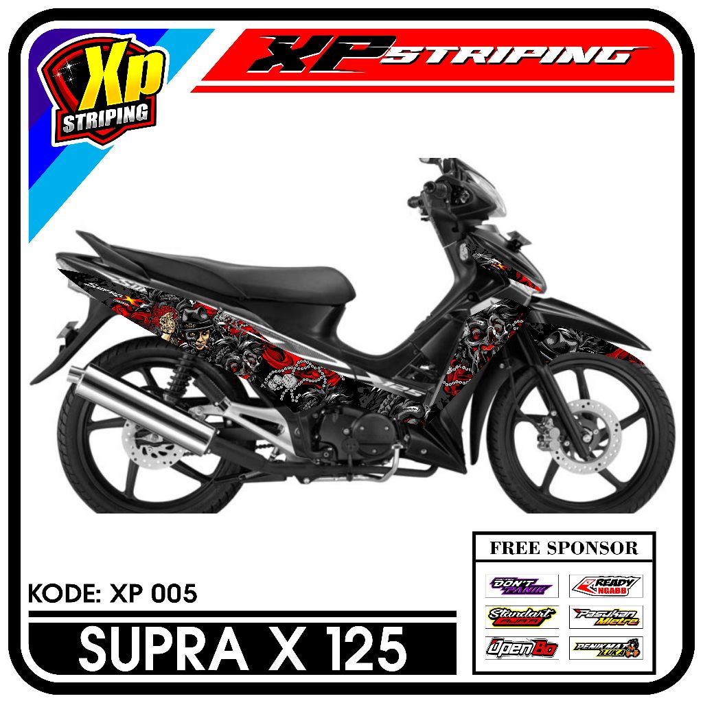 Jual Striping Supra X 125 - Sticker Striping Honda Supra X 125 Desain ...