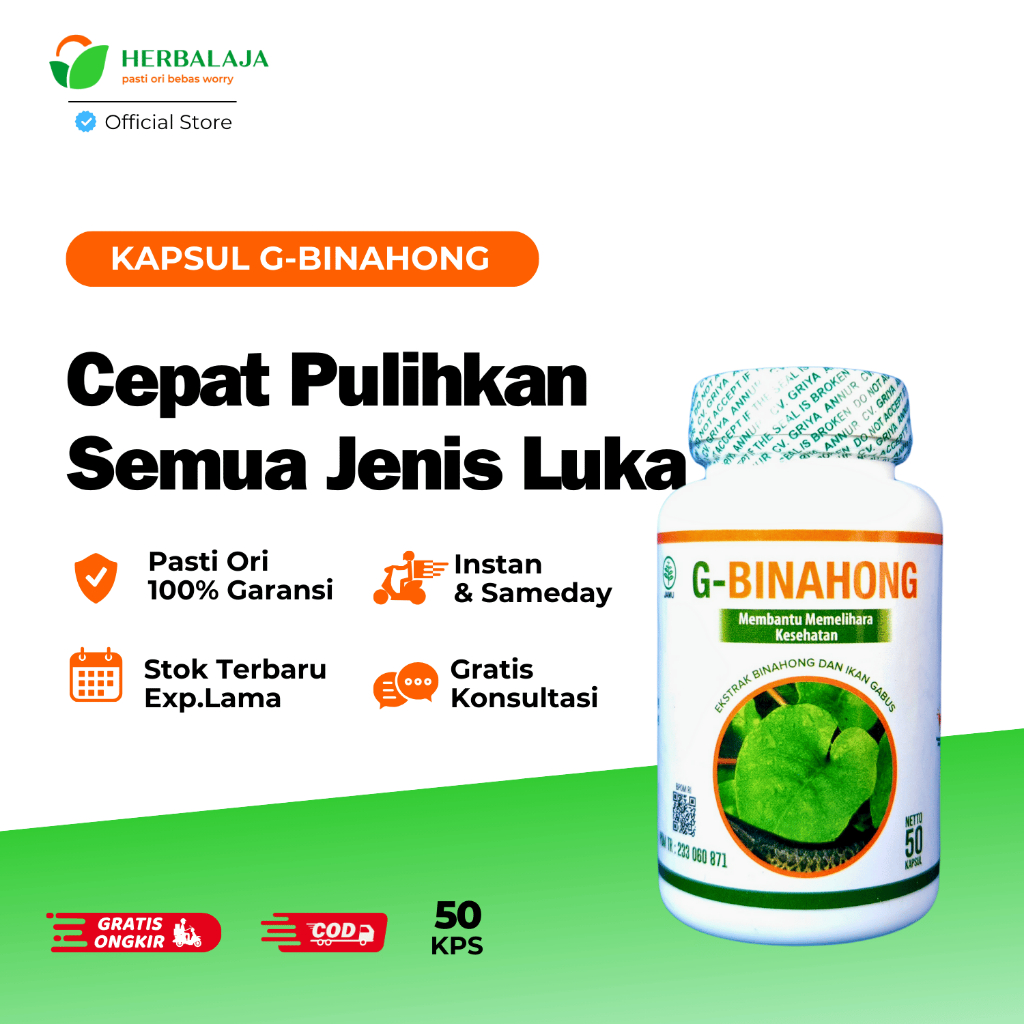 Jual G binahong kapsul original ekstrak albumin pil kapsul ikan gabus pasca operasi obat luka ...