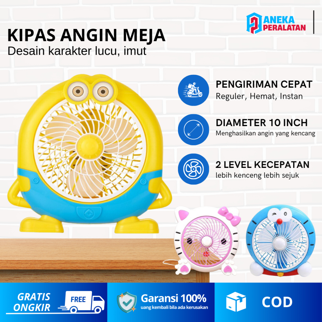 Jual Kipas Angin Besar Karakter 8inch Kipas Angin Listrik Meja Kipas ...