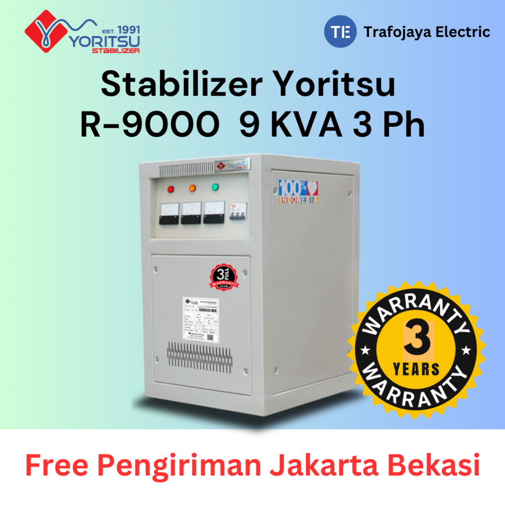 Jual Stabilizer Yoritsu Analog R-9000 9 KVA 3 Ph | Shopee Indonesia