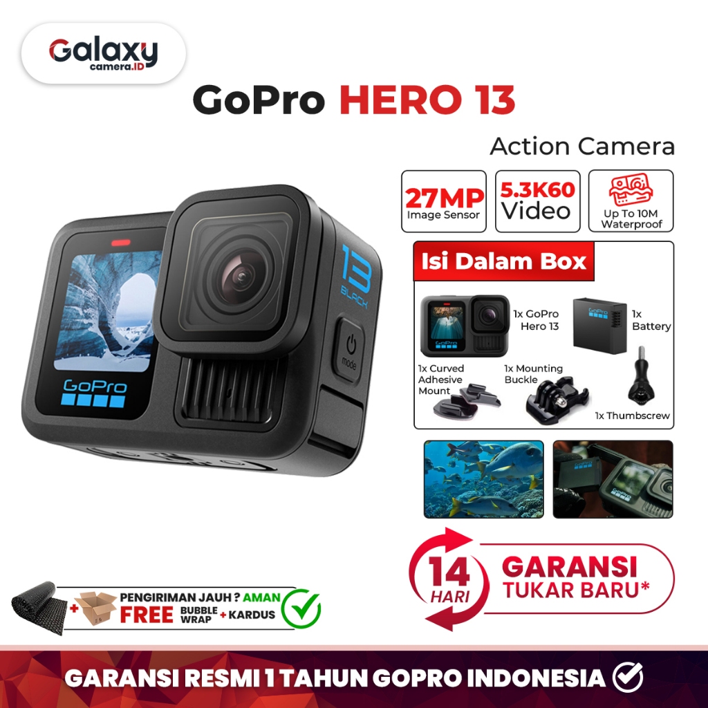Jual GoPro HERO 13 Black Action Camera Go Pro HERO13 Garansi Resmi | Shopee Indonesia
