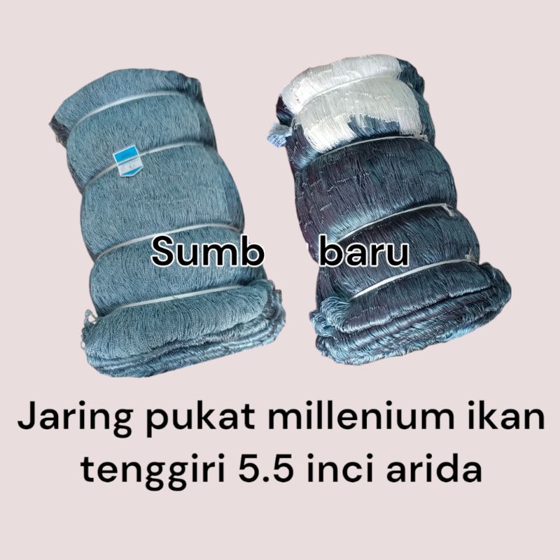 Jual Jaring pukat millenium ikan tenggiri 5.5 inci x 020 arida 20 ply ...